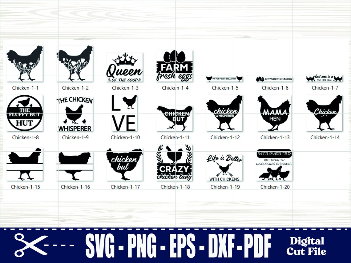 Chicken Svg , Chicken Silhouette , SVG Cut Files , Chicken Clipart ...