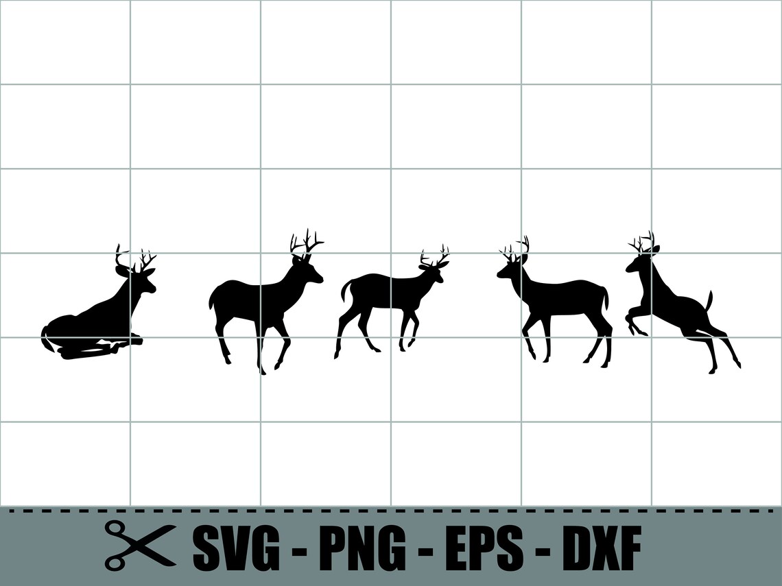 Deer Bundle Svgdeer Svgnature Deer Svg File Mountains Svg - Etsy