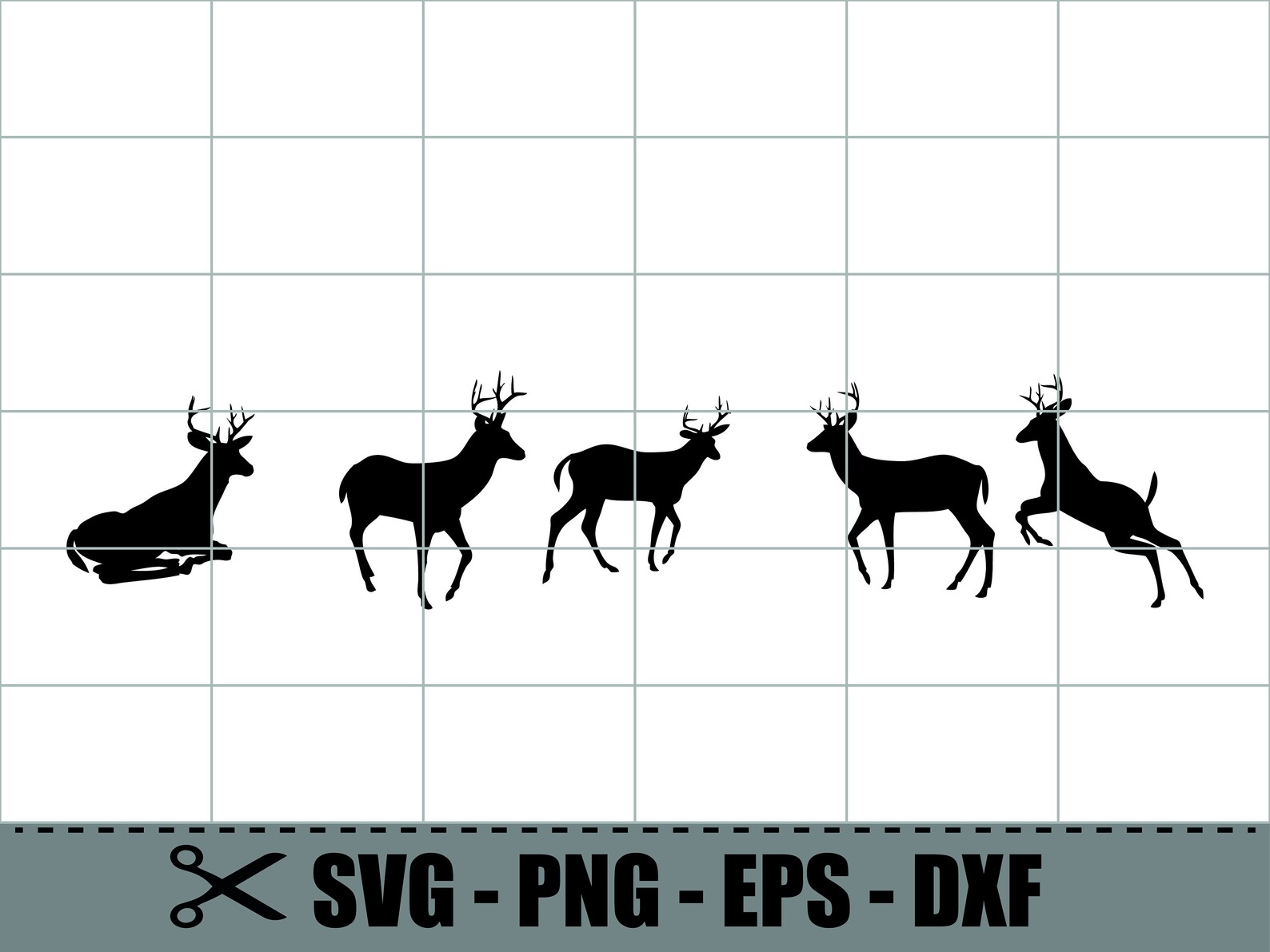 Deer Bundle Svgdeer Svgnature Deer Svg File Mountains Svg - Etsy