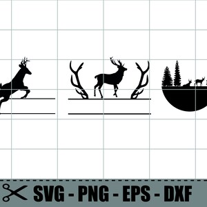 Deer Bundle Svgdeer Svgnature Deer Svg File Mountains Svg - Etsy