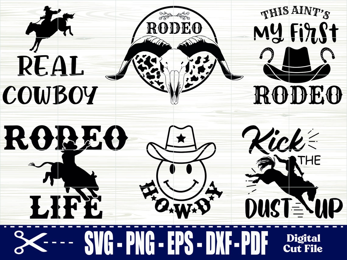Cowboy SVG Bundle: Western Rodeo Designs (digital Download) - Etsy