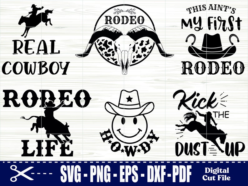 Cowboy SVG Bundle: Western Rodeo Designs (digital Download) - Etsy