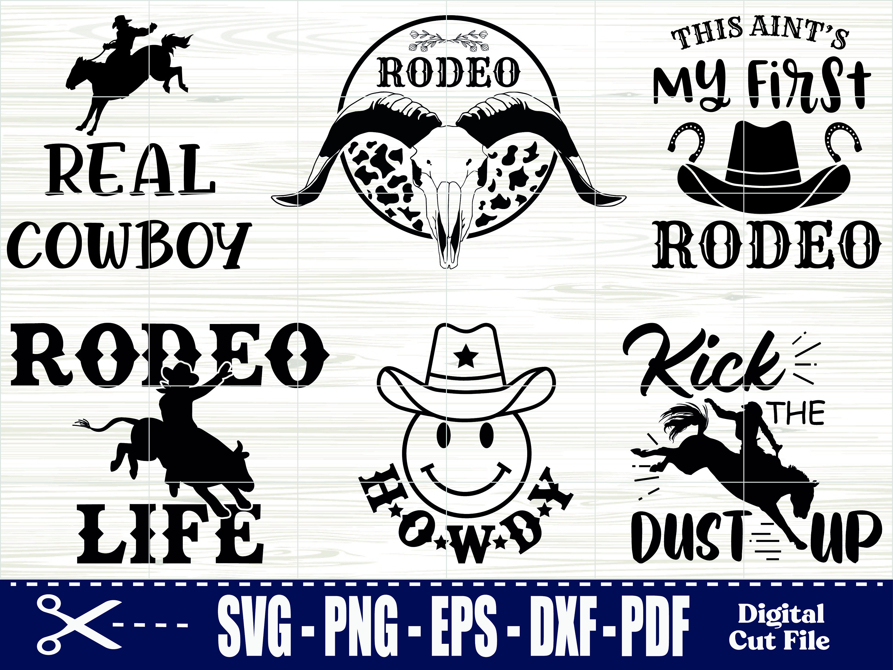 Cowboy SVG Bundle: Western Rodeo Designs (digital Download) - Etsy