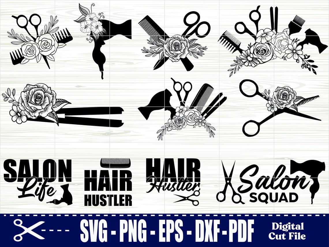 Hairdresser Svg Bundle Equipment Svg Bundle Cut Files - Etsy UK