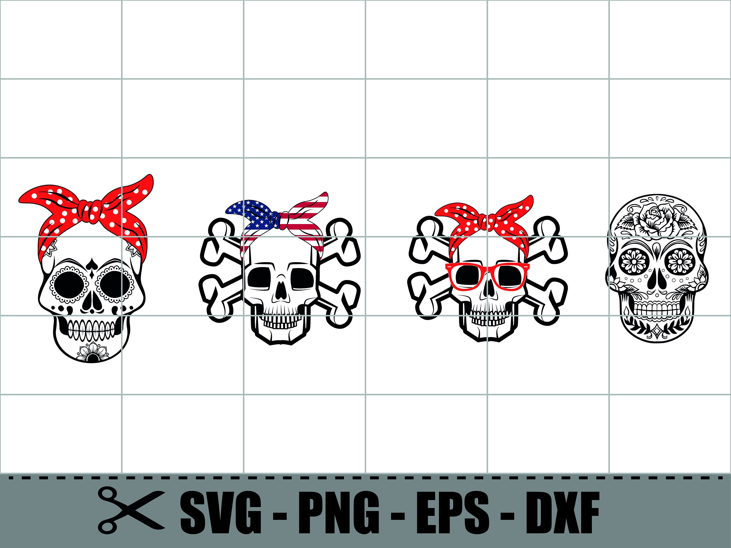 Skull SVG, Skull Silhouette, Skull Outline SVG , Skull Head Svg, Skull ...