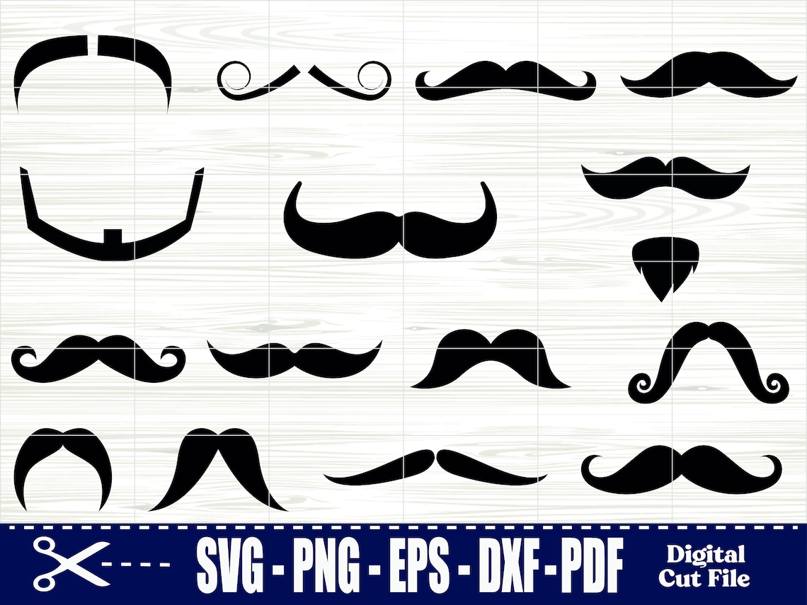 Beard SVG Bundle, Mustache SVG Bundle, Beard Cut File, Beard Clipart ...