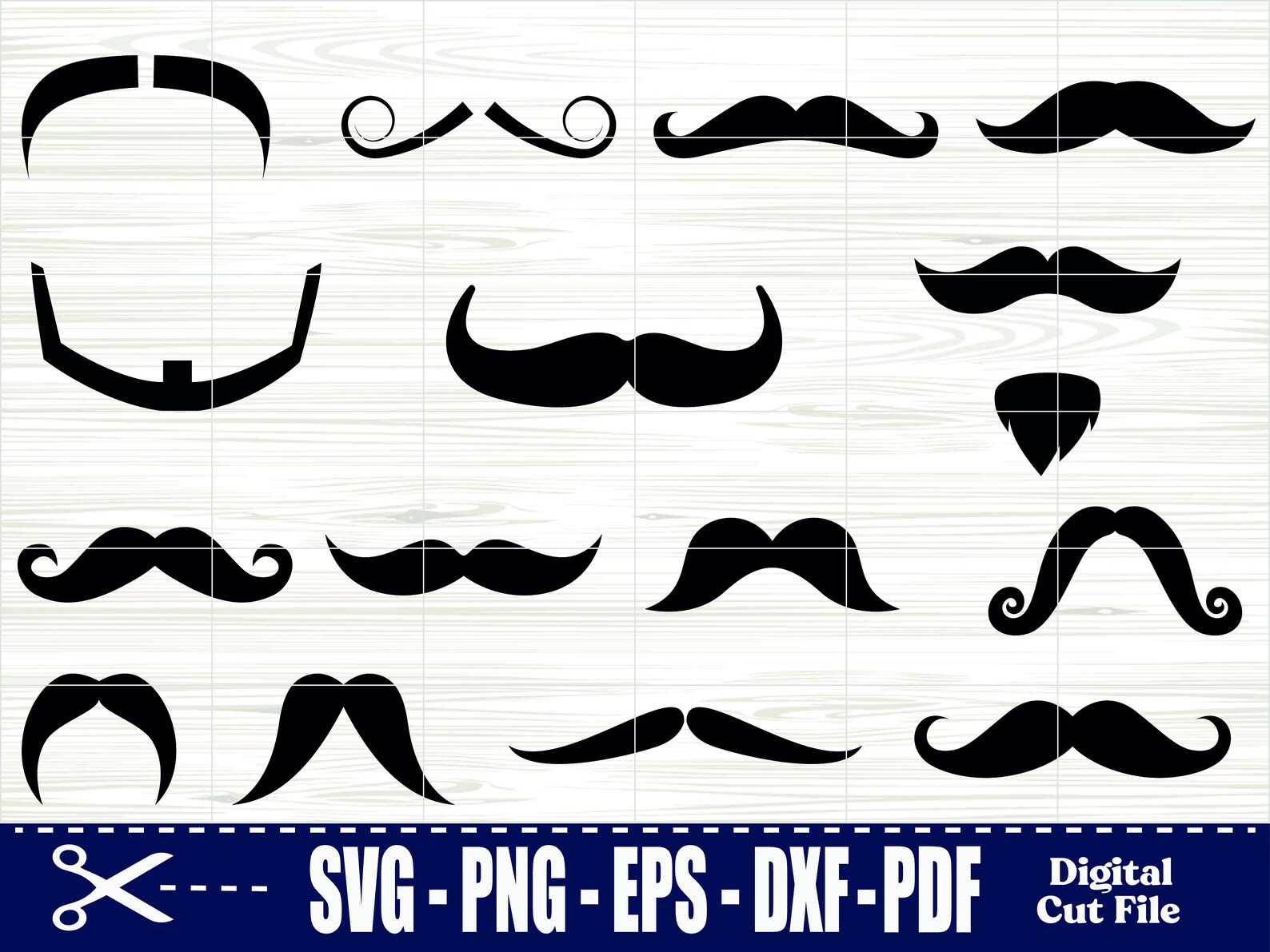 Beard SVG Bundle, Mustache SVG Bundle, Beard Cut File, Beard Clipart ...