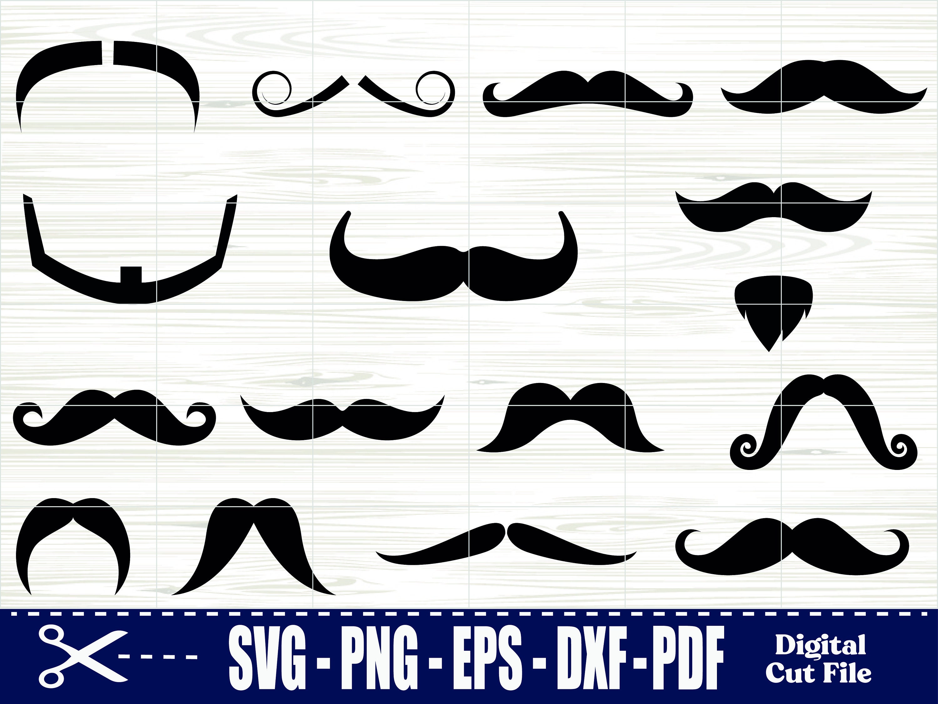 Beard SVG Bundle, Mustache SVG Bundle, Beard Cut File, Beard Clipart ...