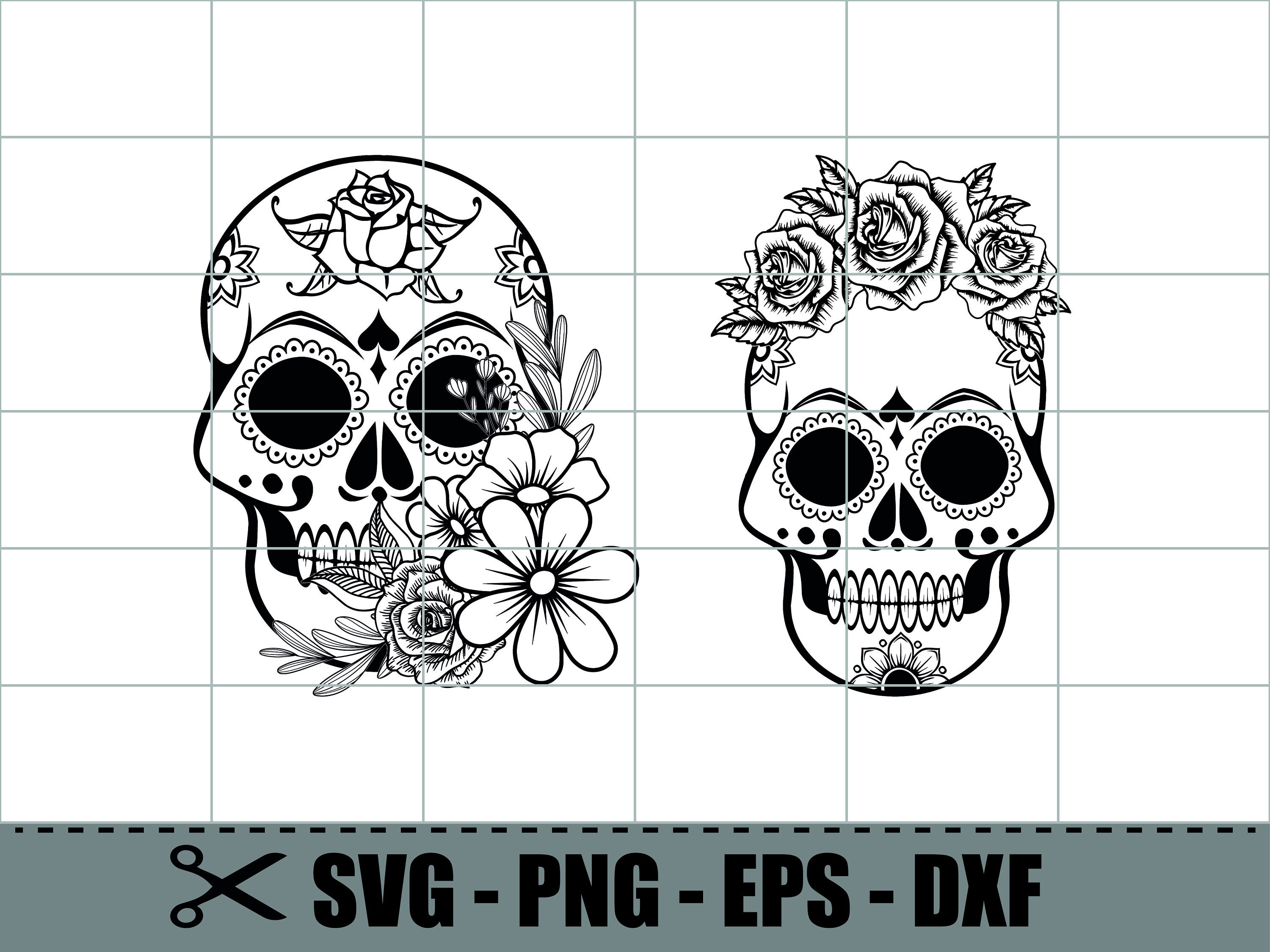 Skull SVG, Skull Silhouette, Skull Outline SVG , Skull Head Svg, Skull ...