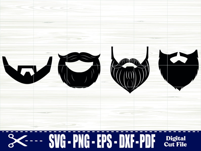 Beard SVG Bundle, Mustache SVG Bundle, Beard Cut File, Beard Clipart ...