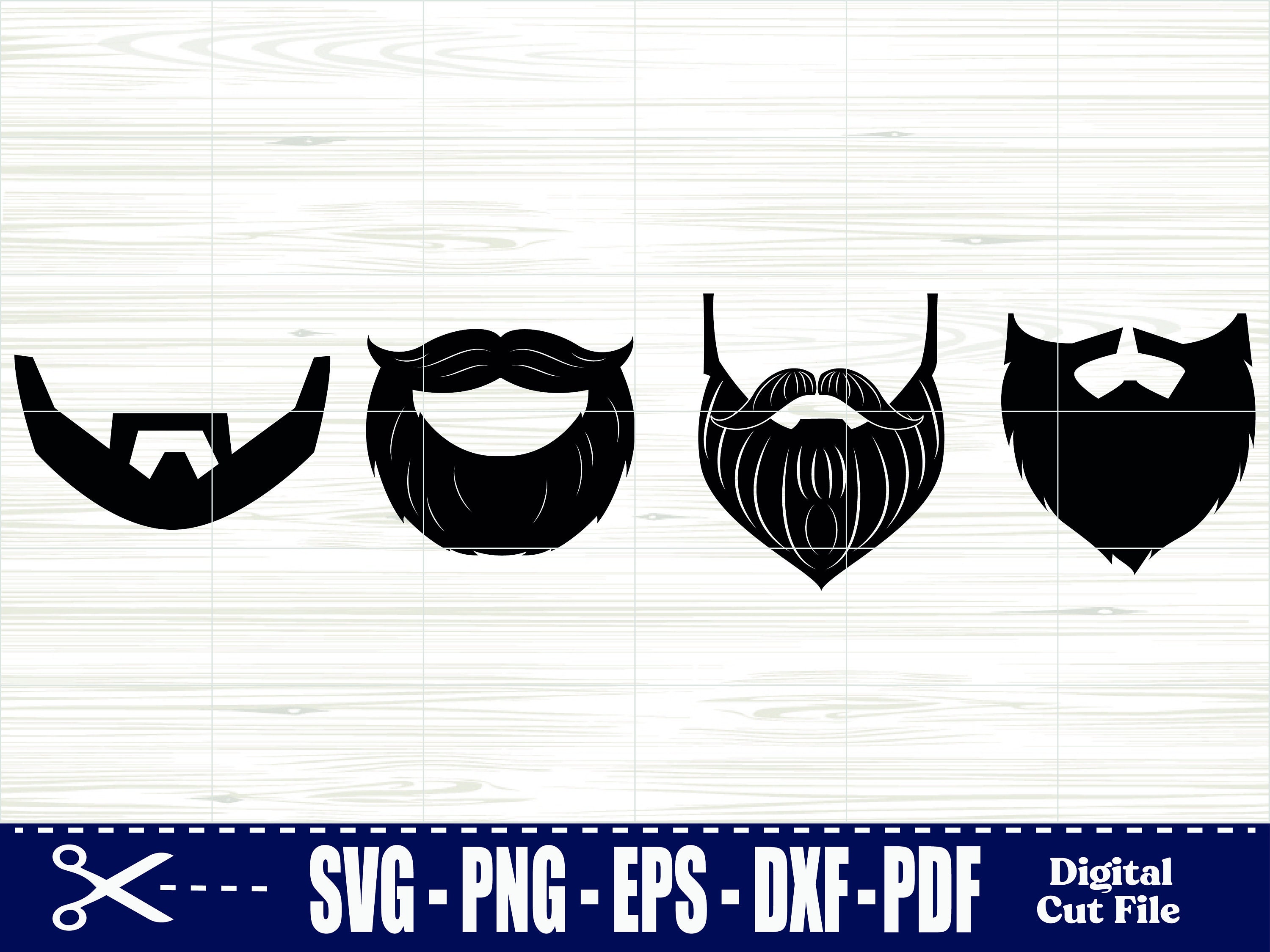 Beard SVG Bundle, Mustache SVG Bundle, Beard Cut File, Beard Clipart ...