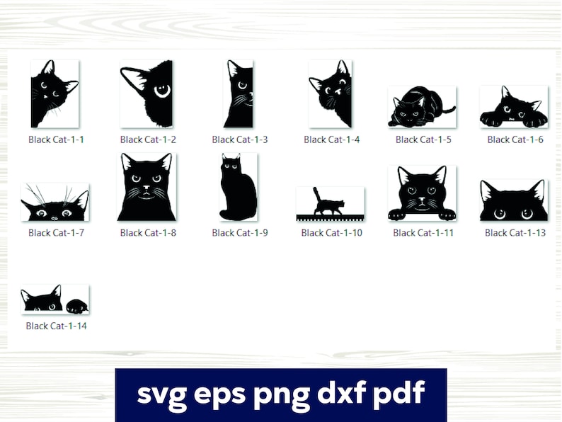 Cat SVG, Black Cat svg, Cat Bundle svg, Peeking Cat svg, Hallowen svg ...
