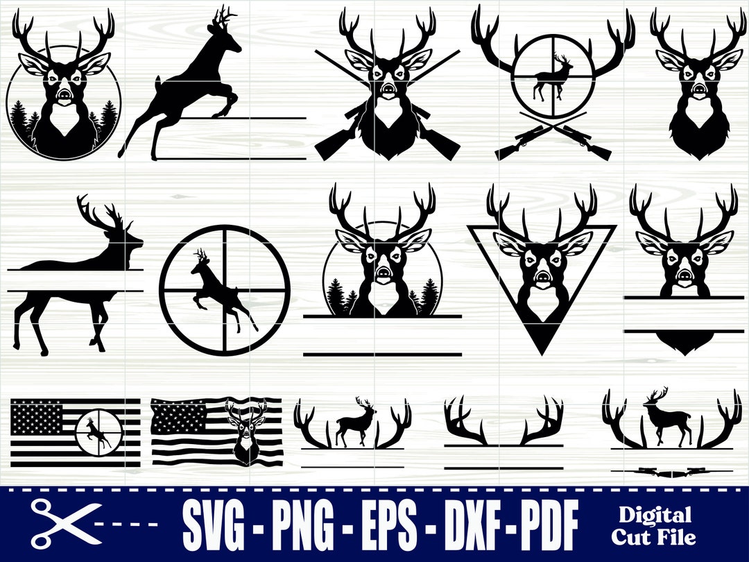 Deer Bundle Svg,deer Svg,nature Deer Svg File, Mountains Svg File ...
