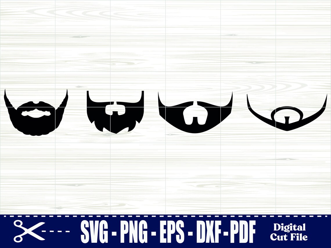 Beard SVG Bundle, Mustache SVG Bundle, Beard Cut File, Beard Clipart ...