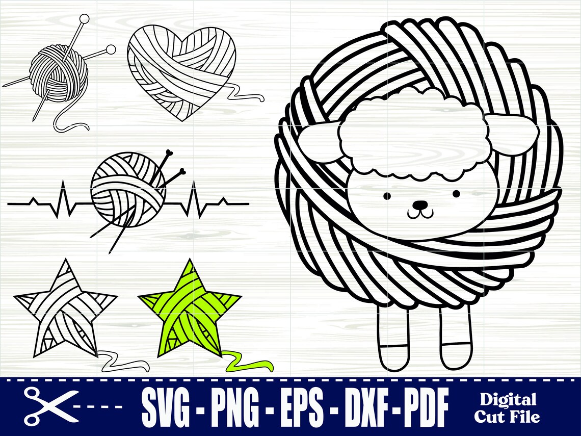 Knitting Bundle SVG, Crochet Quotes SVG, Yarn Svg, Knitting Svg ...