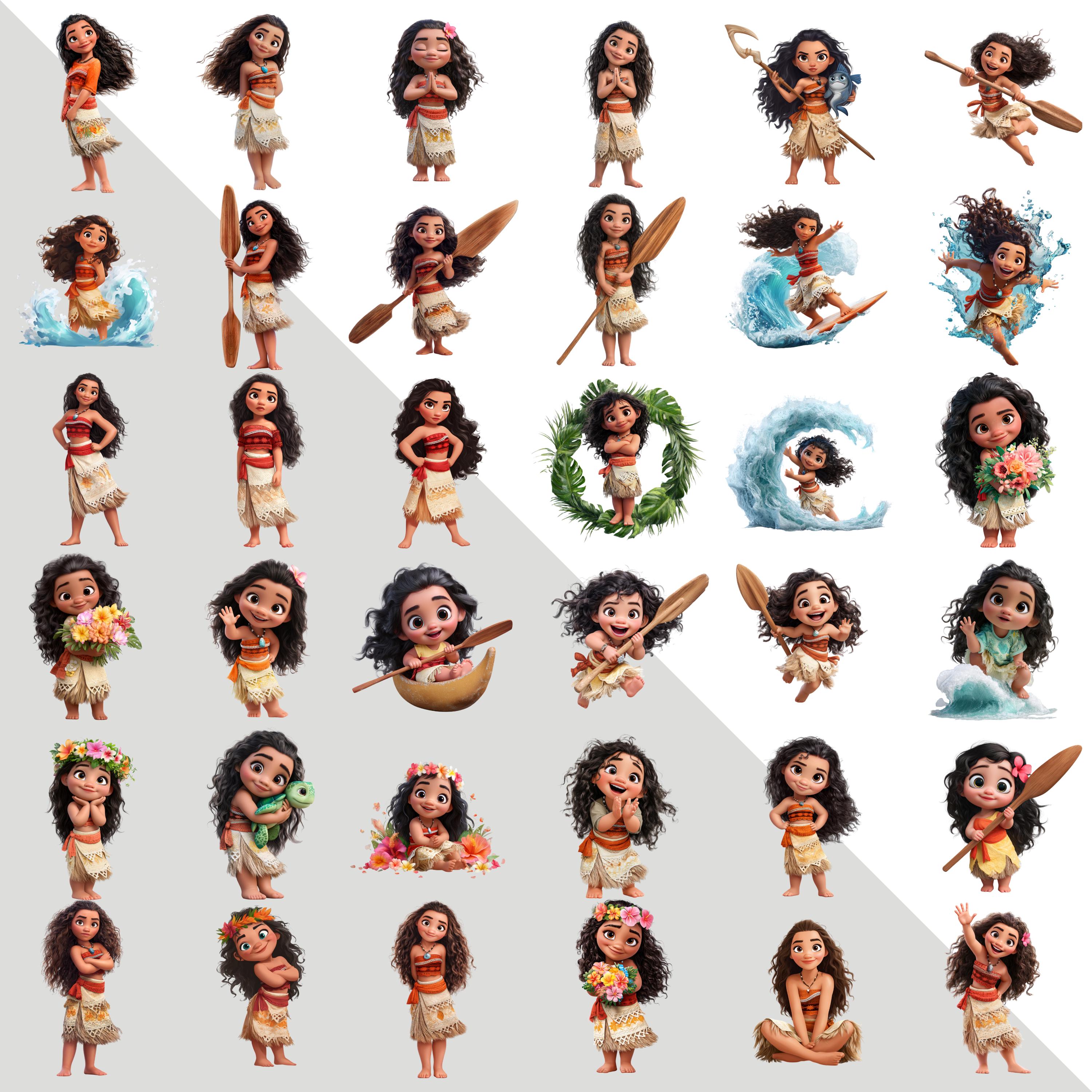 Moana Clipart Bundle | Tropical Party PNG Graphics (digital Download - Etsy