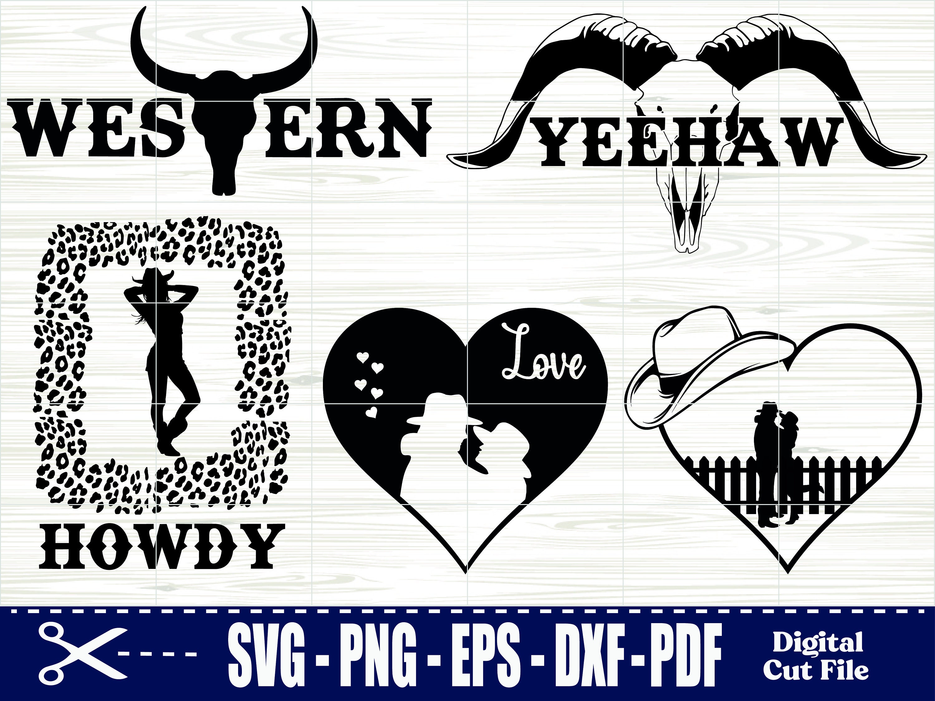 Cowboy SVG Bundle: Western Rodeo Designs (digital Download) - Etsy