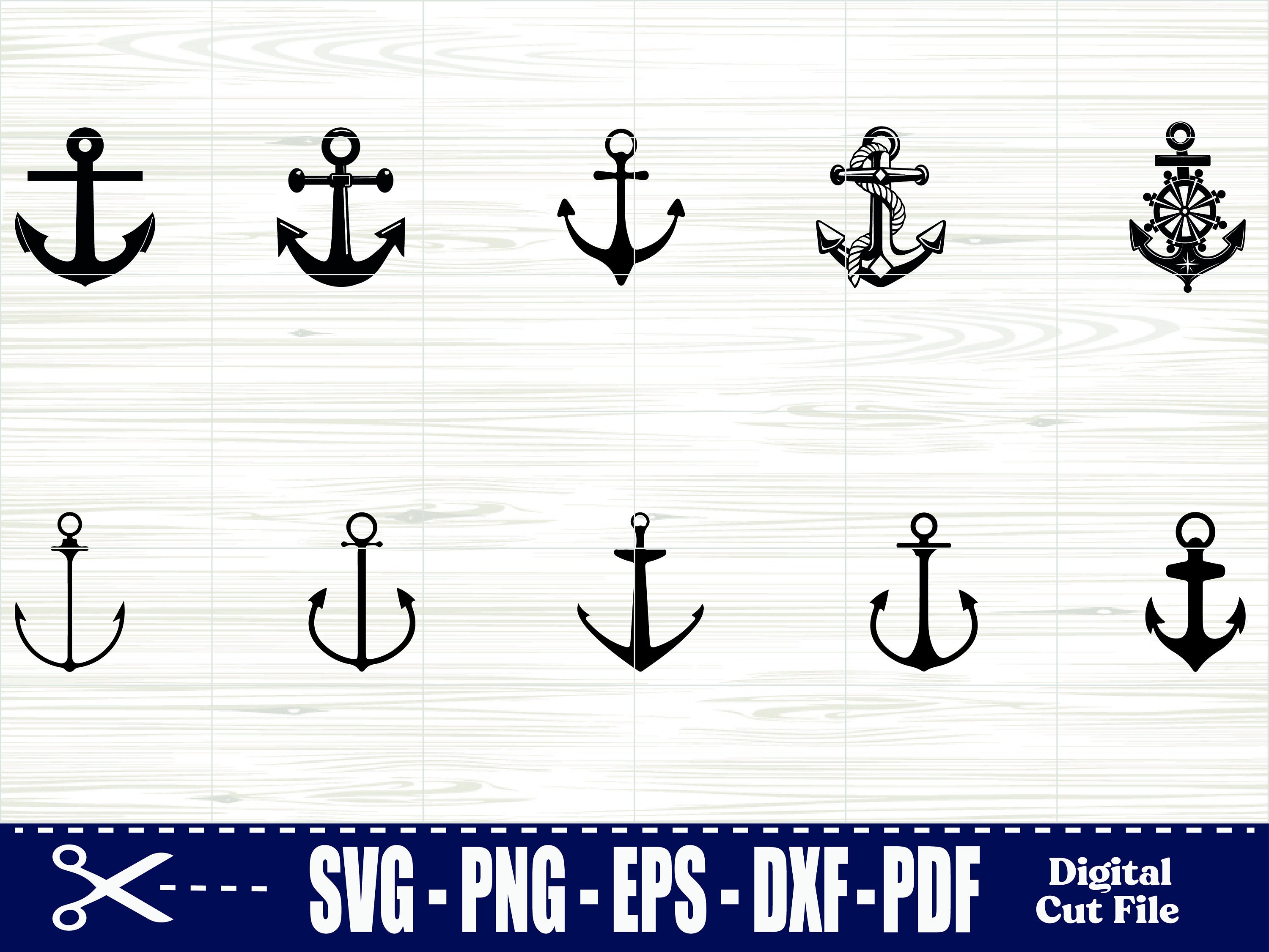 Anchor Big SVG Bundle Anchor Cut File Anchor Clipart Anchor - Etsy UK