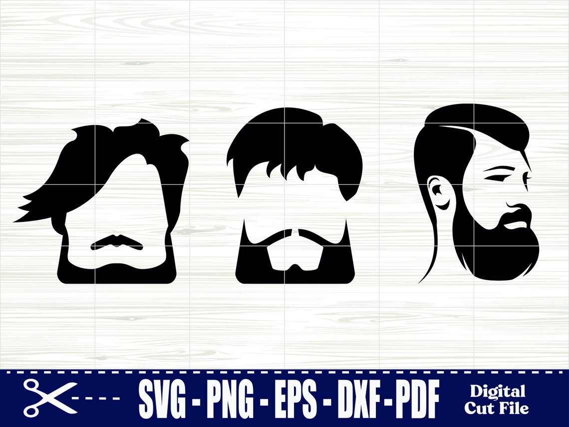 Beard SVG Bundle, Mustache SVG Bundle, Beard Cut File, Beard Clipart ...