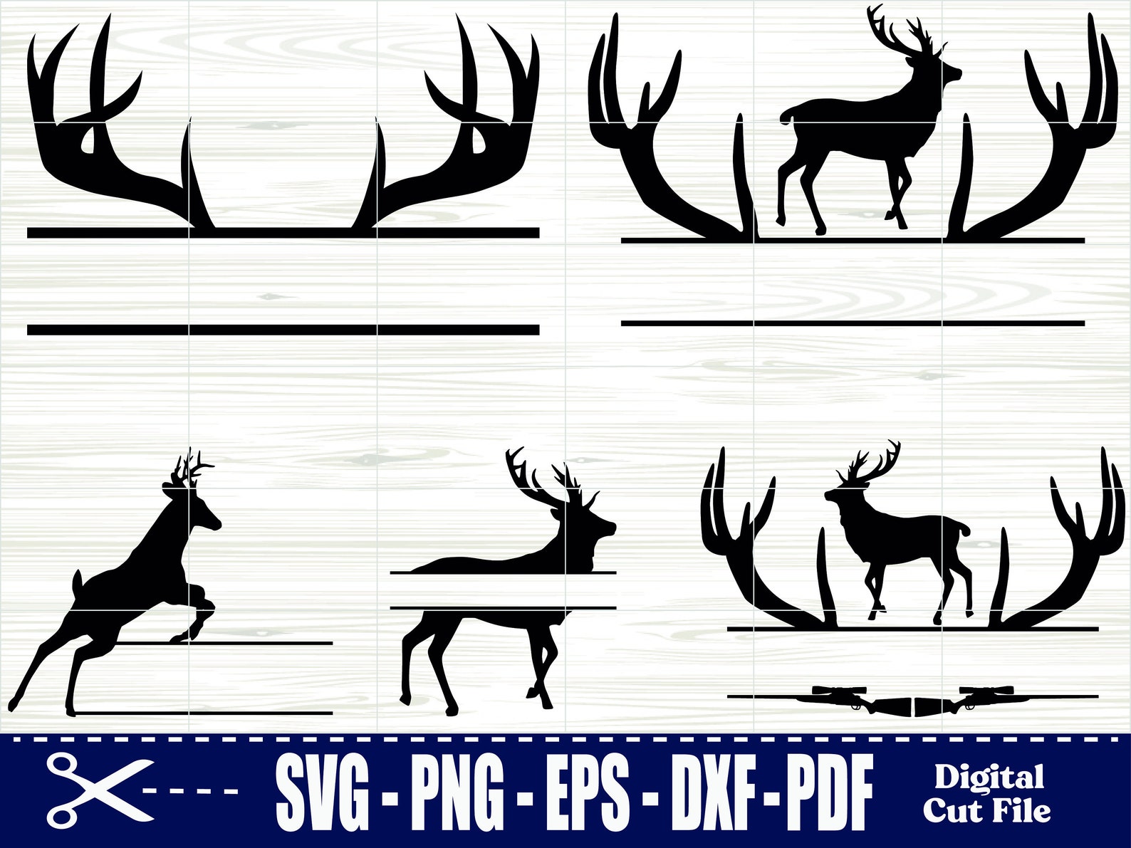 Deer Bundle Svg,deer Svg,nature Deer Svg File, Mountains Svg File ...