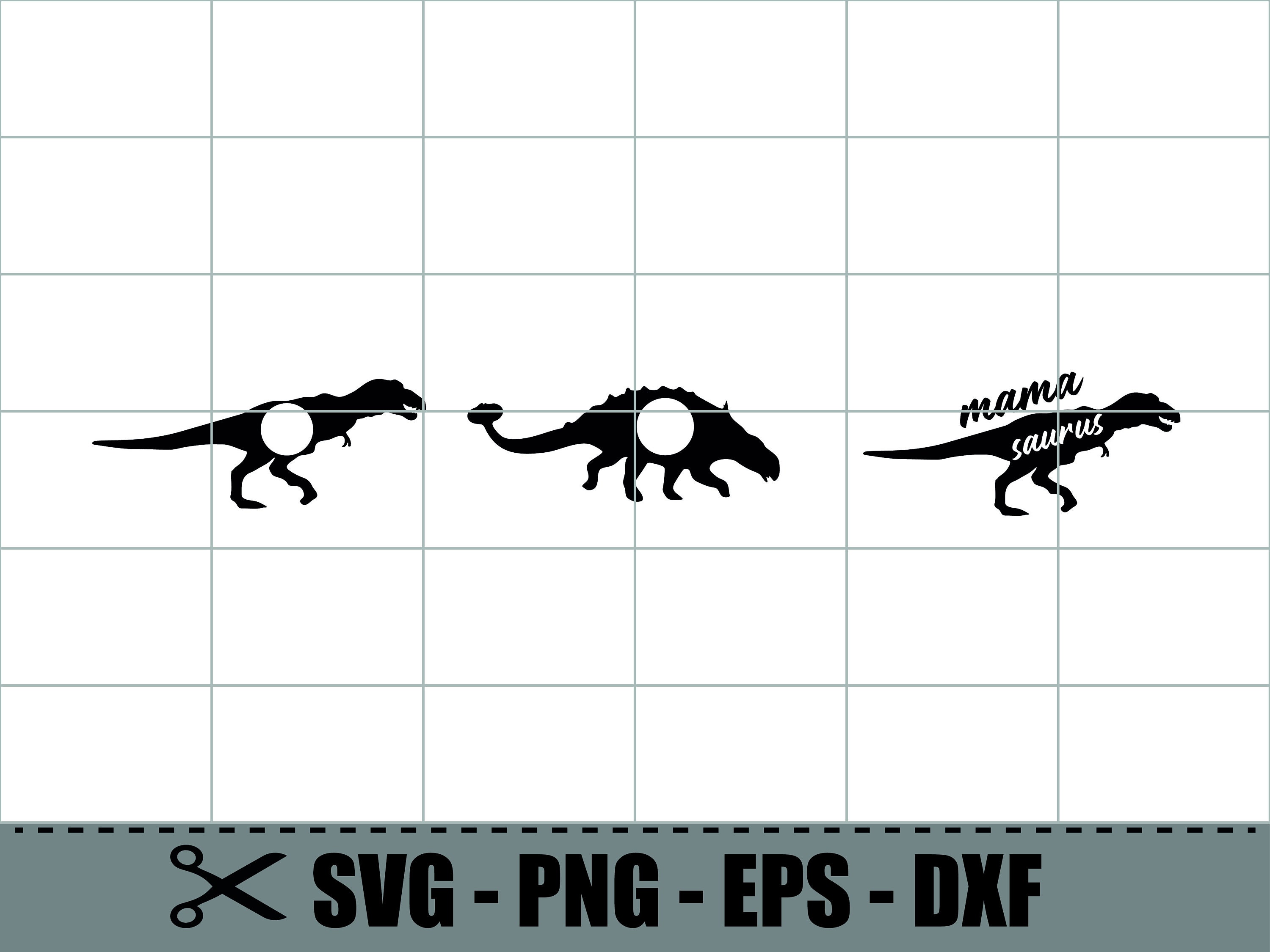 Dinosaur SVG Bundle, Dinosaur Silhouette, Dinosaur Cut Files, Cute ...