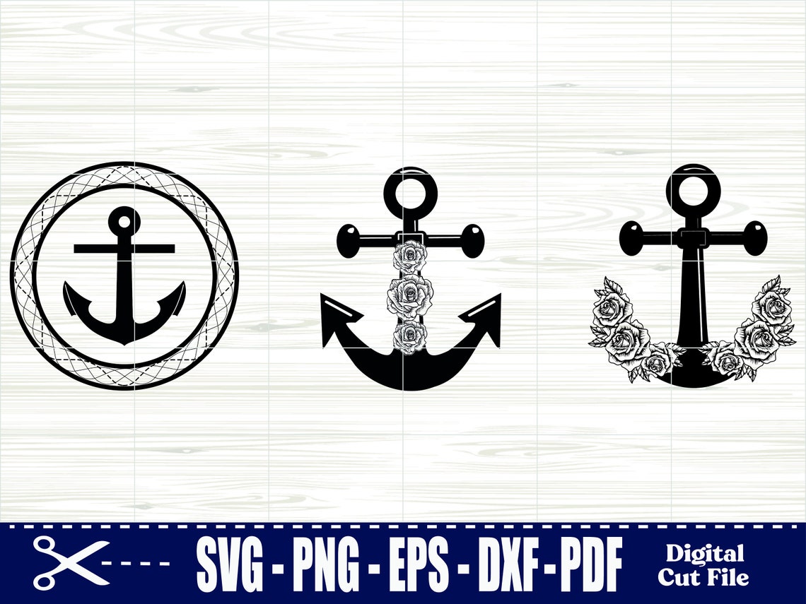 Anchor Big SVG Bundle, Anchor Cut File, Anchor Clipart, Anchor Vector ...