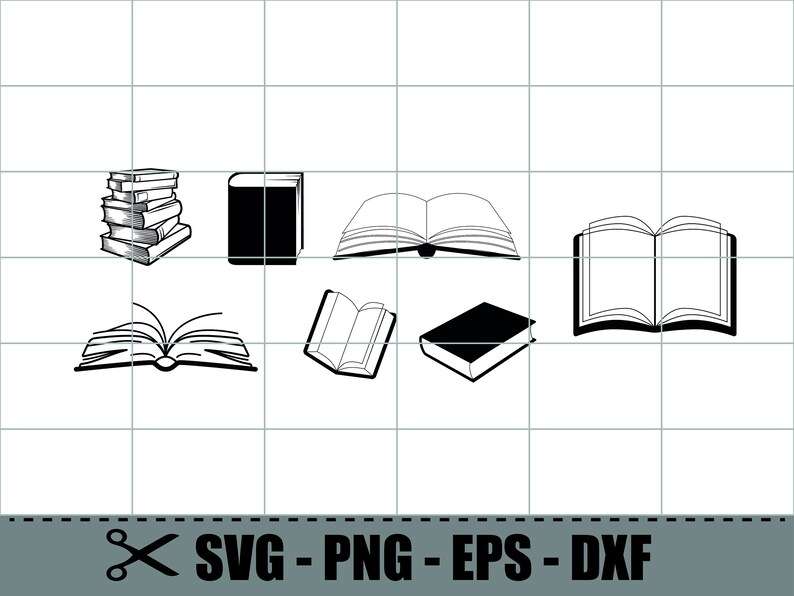 Book SVG/ Open Book SVG / Library SVG / School Svg / Monogram / Clipart ...