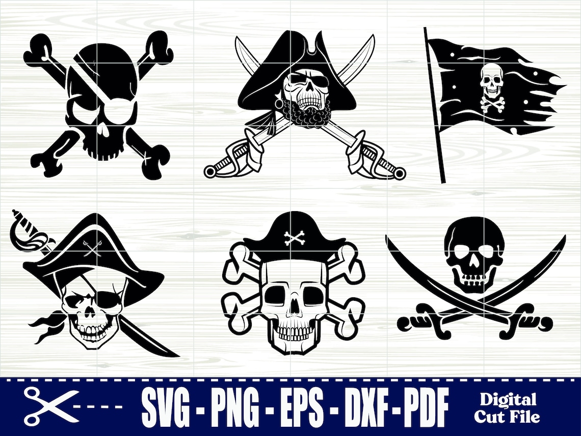 Pirate SVG Bundle, Pirate SVG, Pirate Clipart, Pirate Cut Files for ...