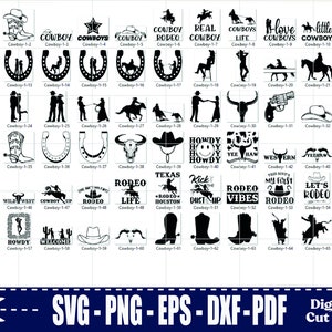 Cowboy SVG Bundle: Western Rodeo Designs (digital Download) - Etsy