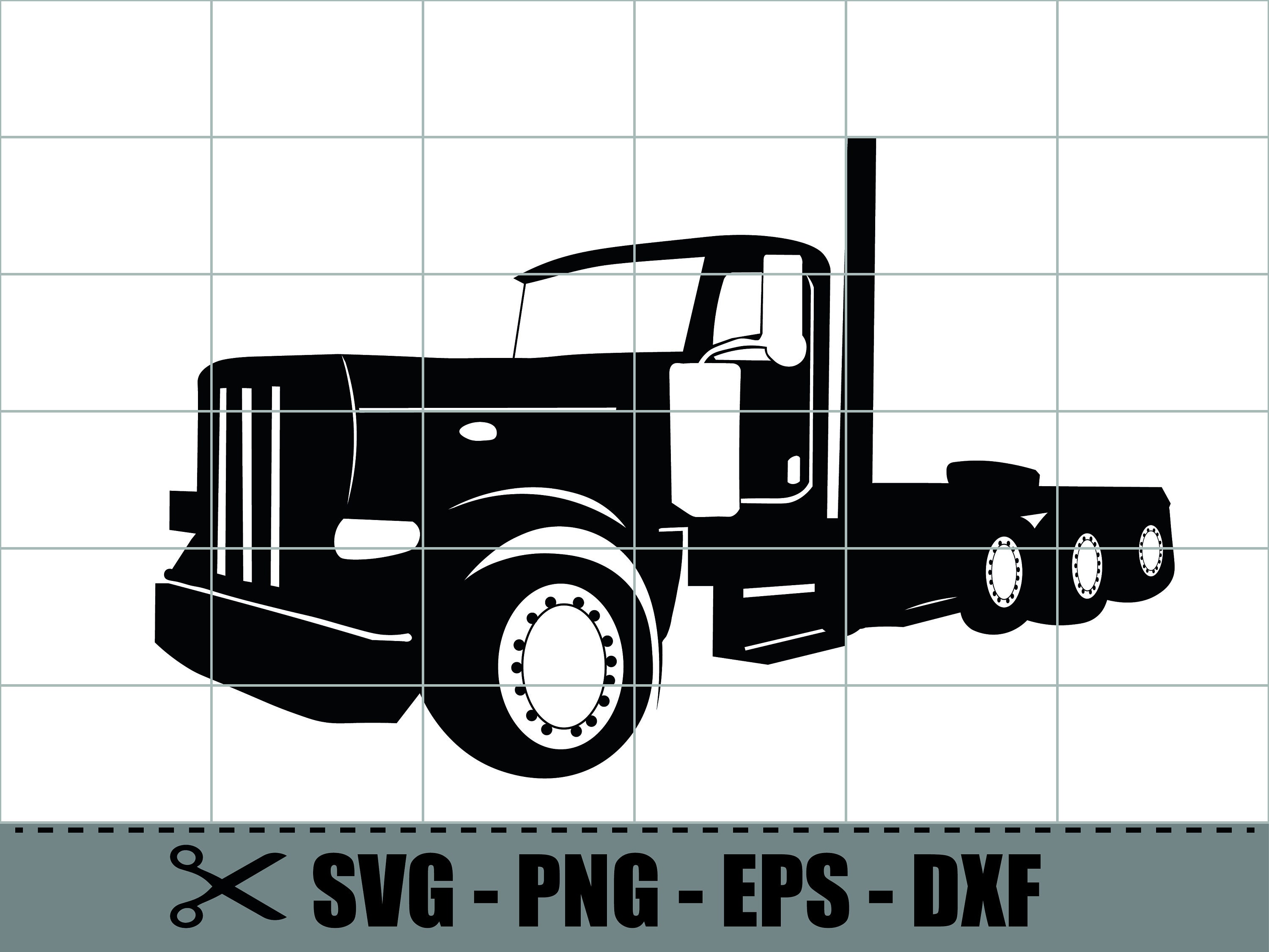 Semi Truck Svg, Truck Driver Svg, Trucker Svg, Semi Truck Clipart ...