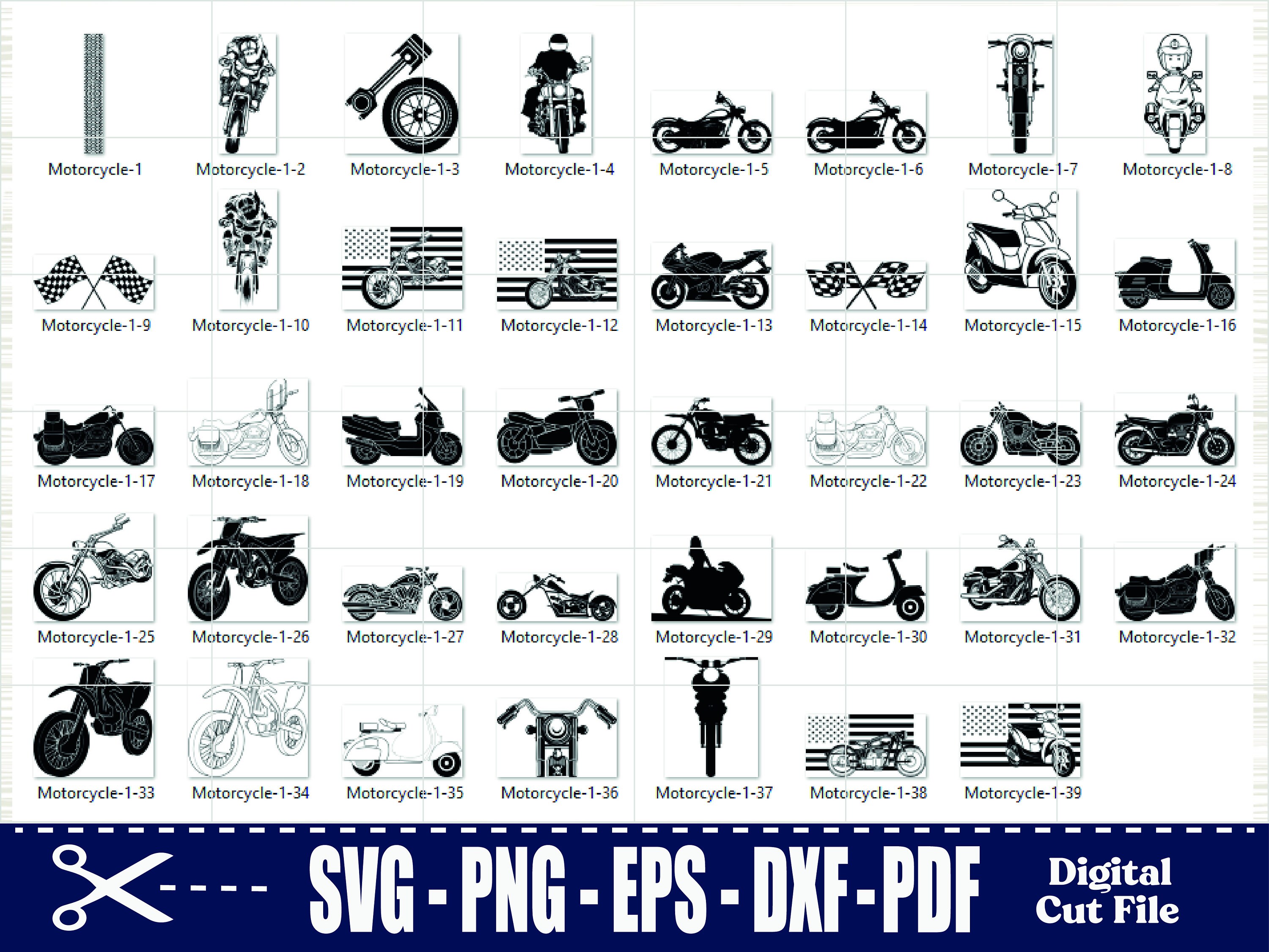 Motorcycle SVG, Motor Bike Svg, Motorcycle Clipart, Motorcycle Bundle ...