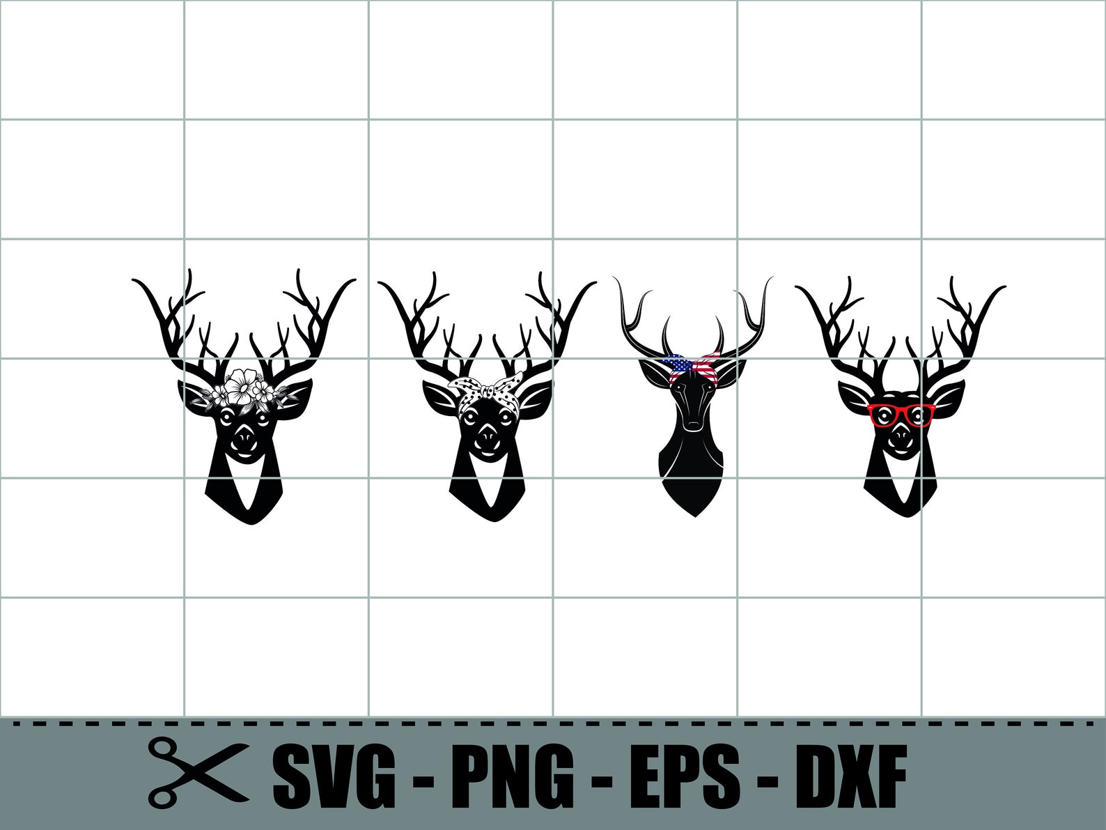 Deer Bundle Svgdeer Svgnature Deer Svg File Mountains Svg - Etsy