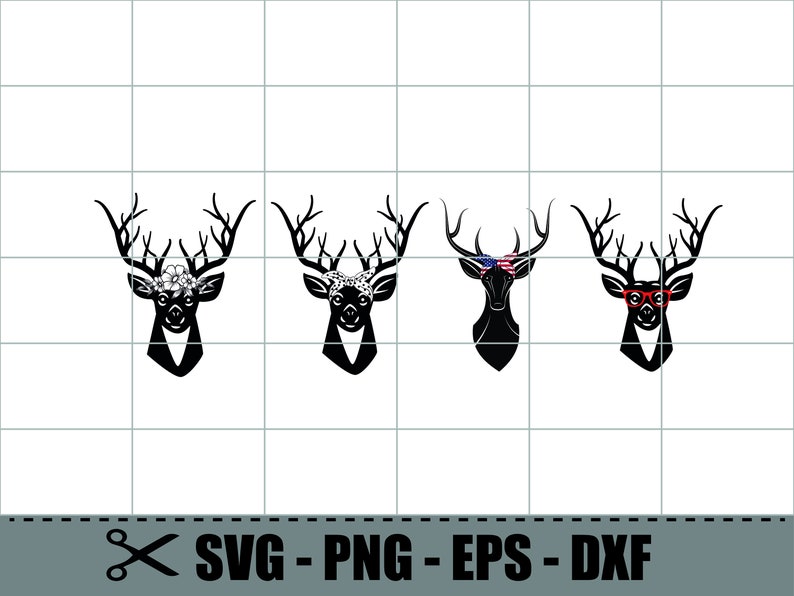 Deer Bundle Svgdeer Svgnature Deer Svg File Mountains Svg - Etsy
