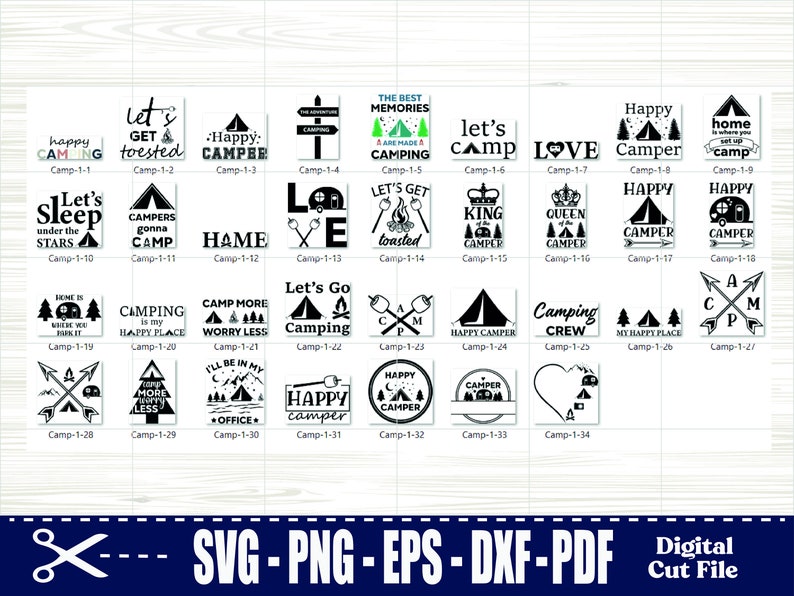 Camping SVG Bundle Camping Crew SVG Camp Life SVG Camping - Etsy