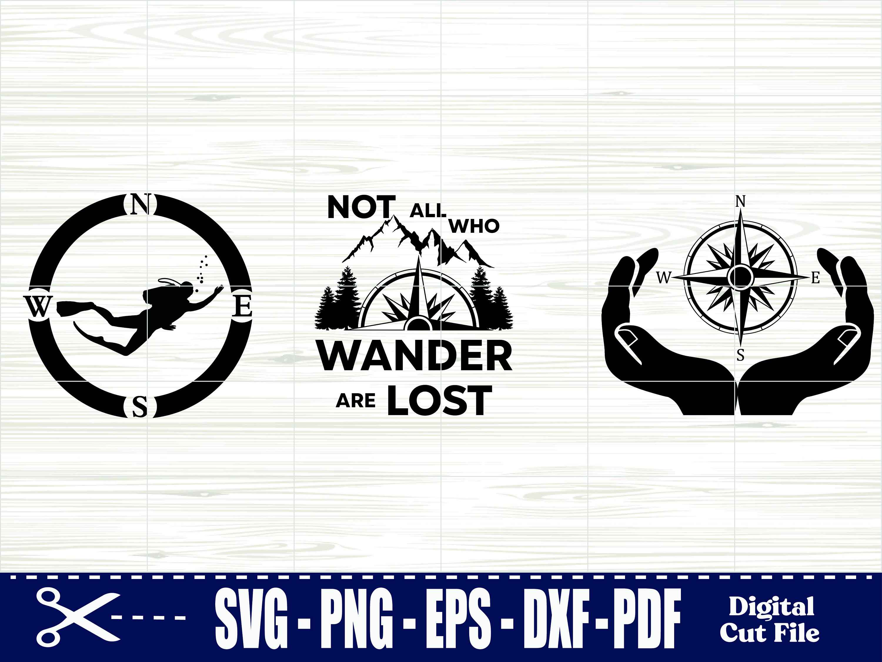 Compass Bundle Svg, Nautical Compass Svg ,compass Png, Compass Eps ...