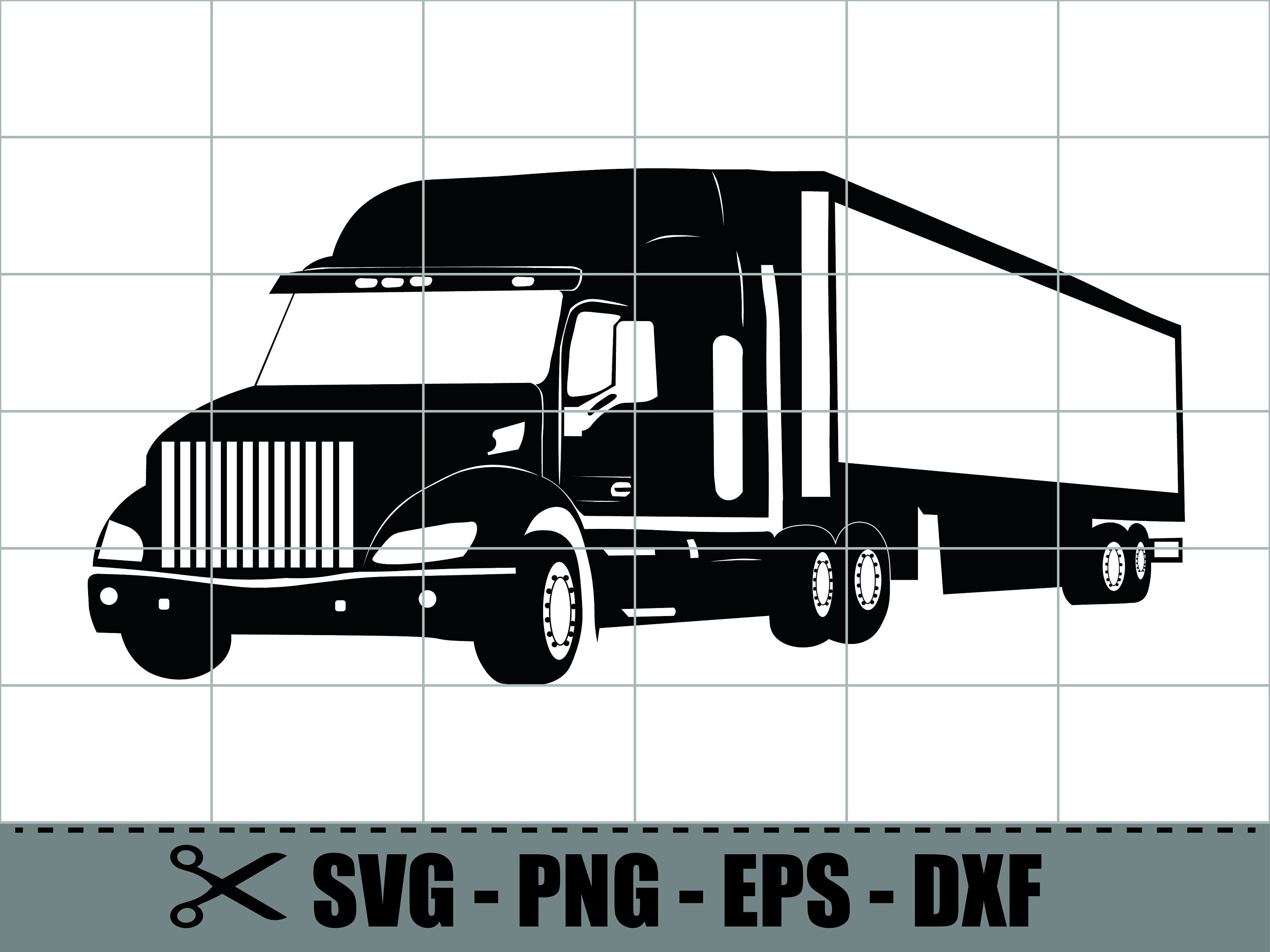 Semi Truck Svg, Truck Driver Svg, Trucker Svg, Semi Truck Clipart ...