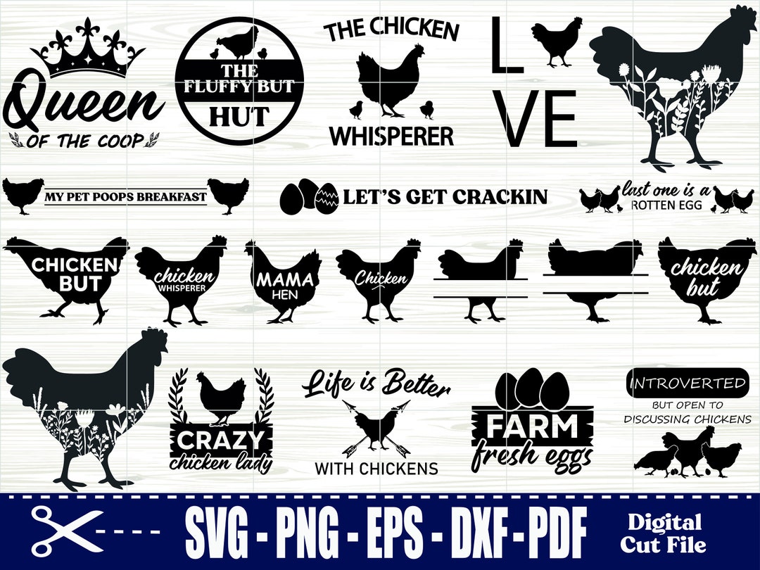 Chicken Svg , Chicken Silhouette , SVG Cut Files , Chicken Clipart ...