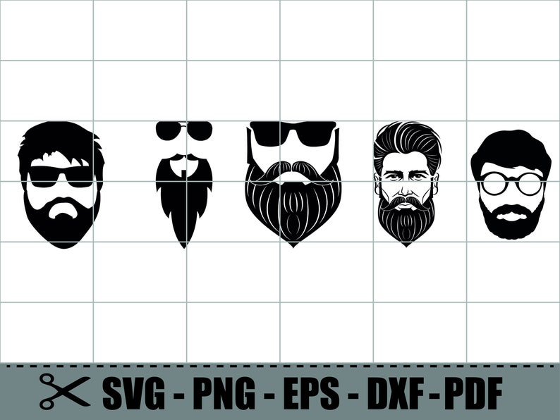 Beard SVG Bundle Mustache SVG Bundle Beard Cut File Beard - Etsy