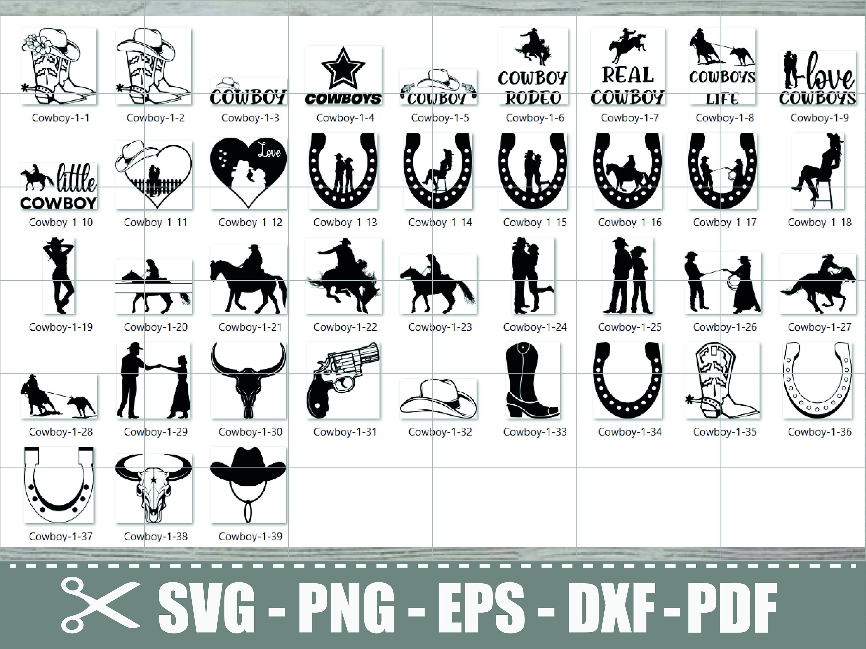 Cowboy Svg Bundle Western Svg Cowboy Hat Svg Rodeo Svg - Etsy Canada