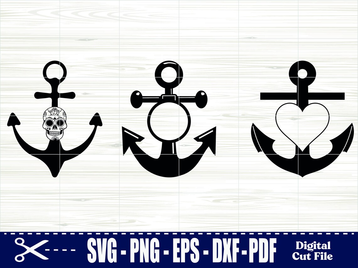 Anchor Big SVG Bundle, Anchor Cut File, Anchor Clipart, Anchor Vector ...