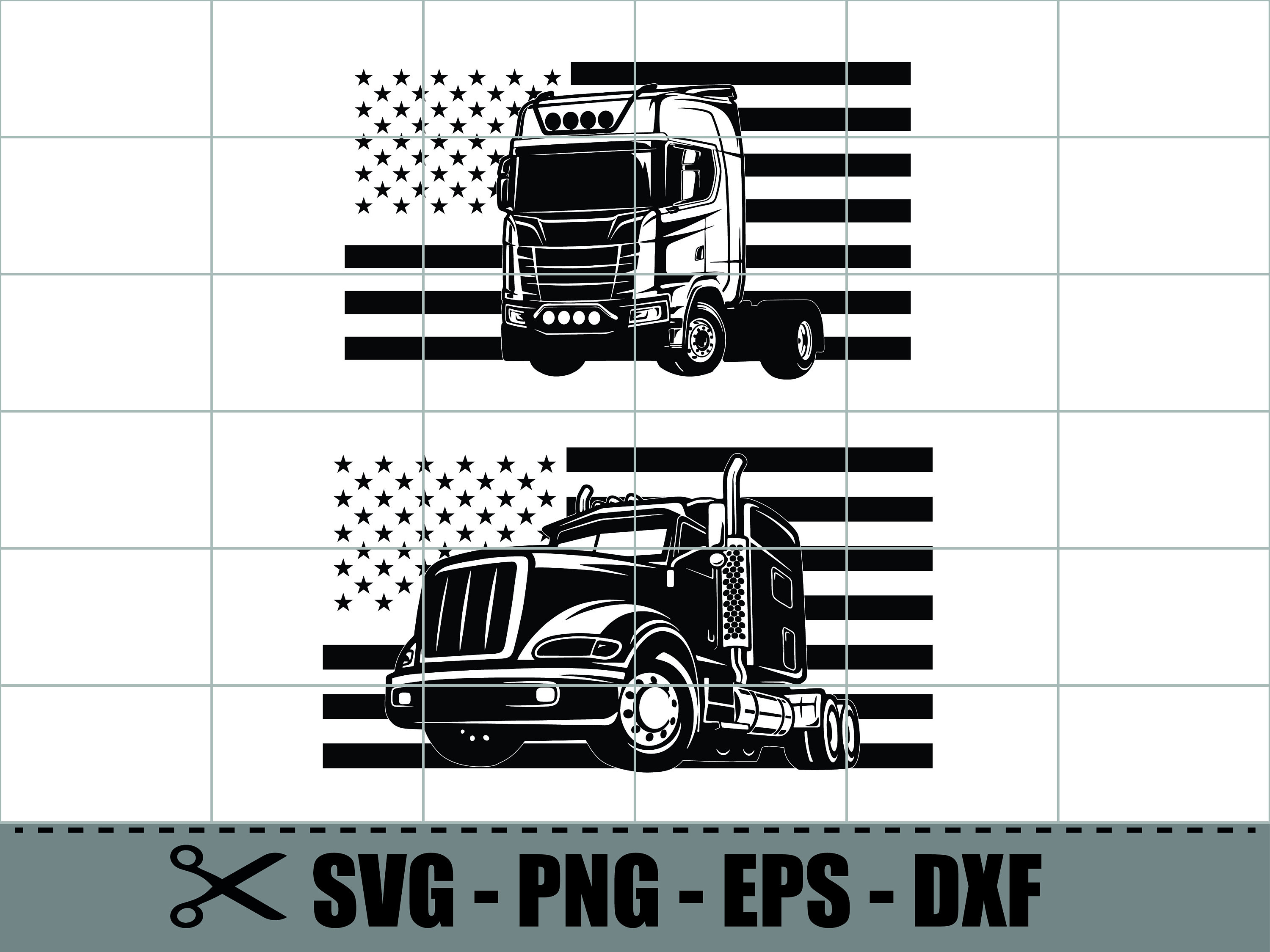 Semi Truck Svg, Truck Driver Svg, Trucker Svg, Semi Truck Clipart ...