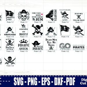 Pirate SVG Bundle: Clipart & Cut Files for Cricut, Silhouette (digital ...