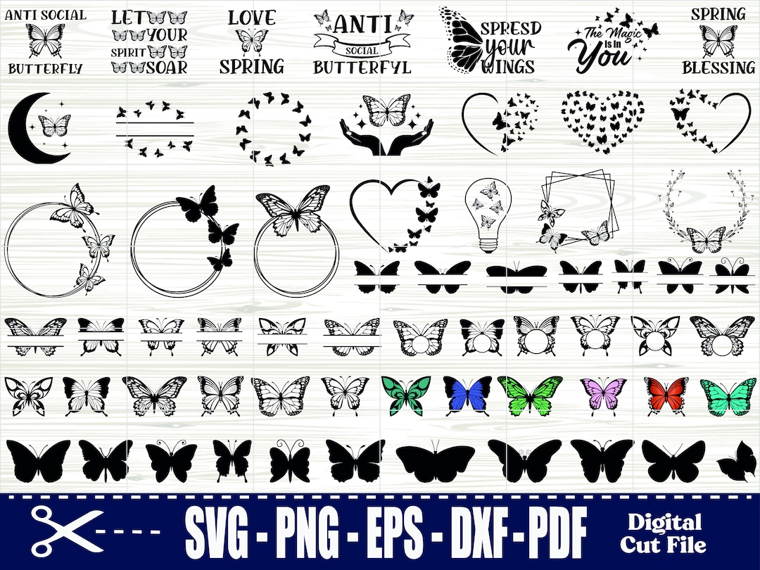 Butterfly Svg, Butterfly Svg Bundle, Layered Butterfly Bundle Cricut ...