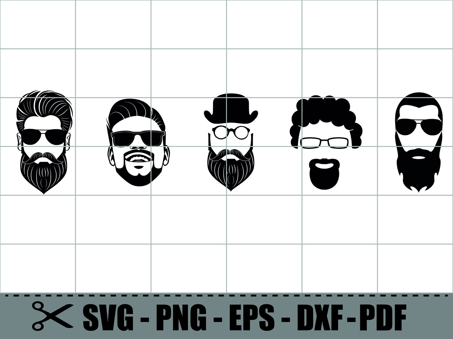 Beard SVG Bundle Mustache SVG Bundle Beard Cut File Beard - Etsy