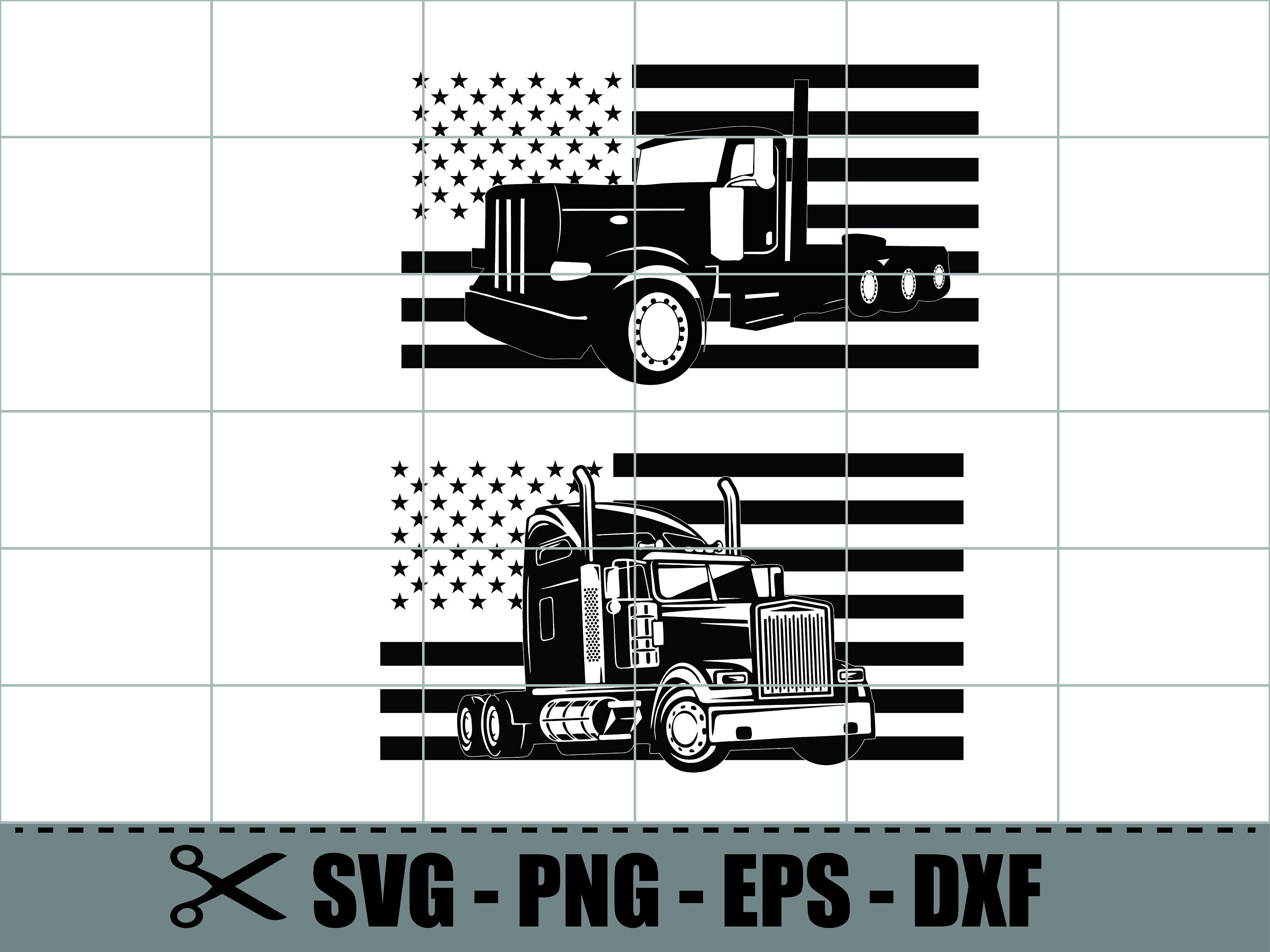 Semi Truck Svg, Truck Driver Svg, Trucker Svg, Semi Truck Clipart ...