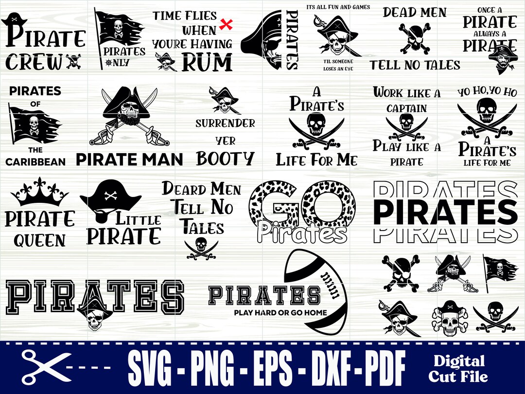 Pirate SVG Bundle: Clipart & Cut Files for Cricut, Silhouette (digital ...