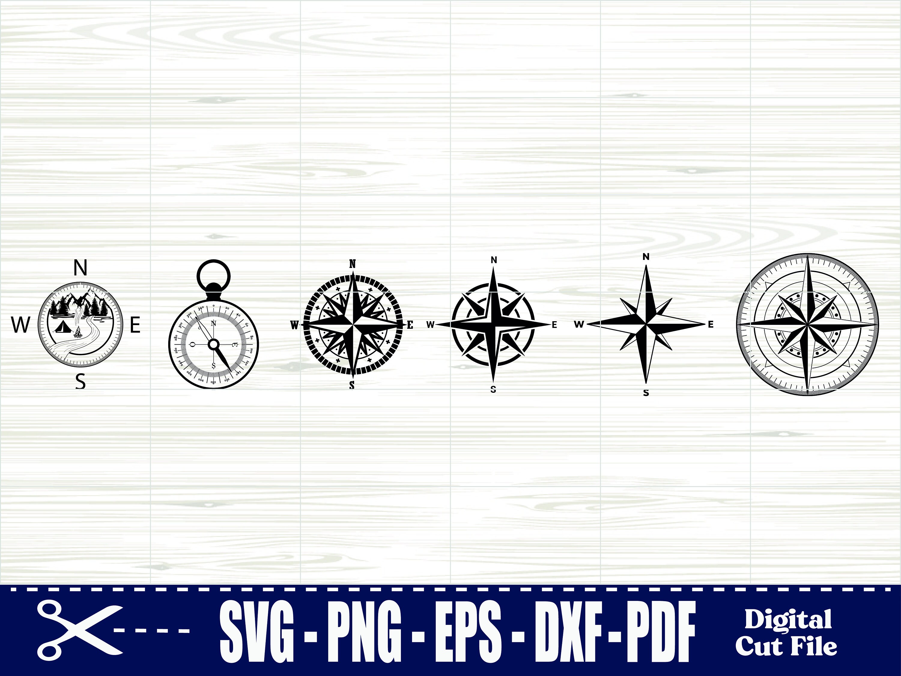 Compass Bundle Svg Nautical Compass Svg compass Png Compass - Etsy UK