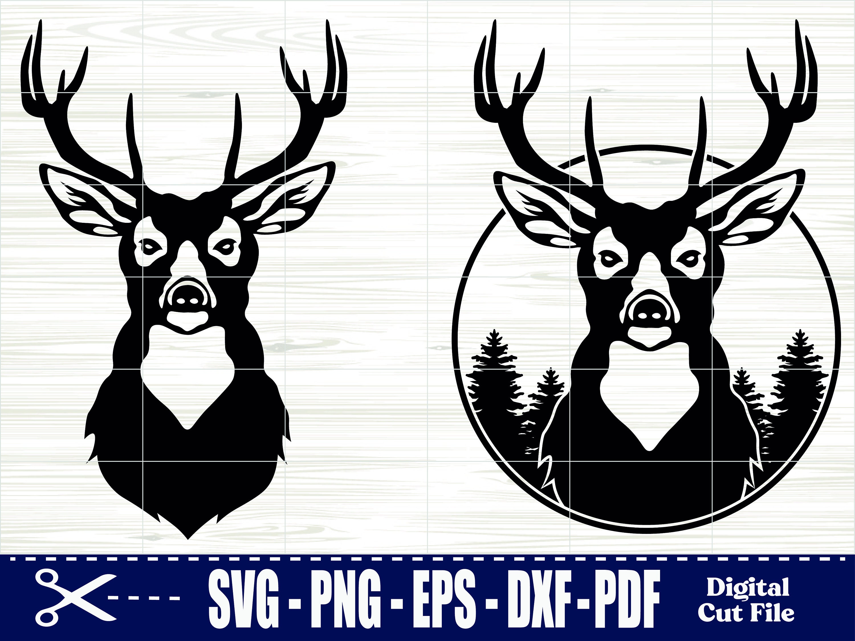 Deer Bundle Svg,deer Svg,nature Deer Svg File, Mountains Svg File ...