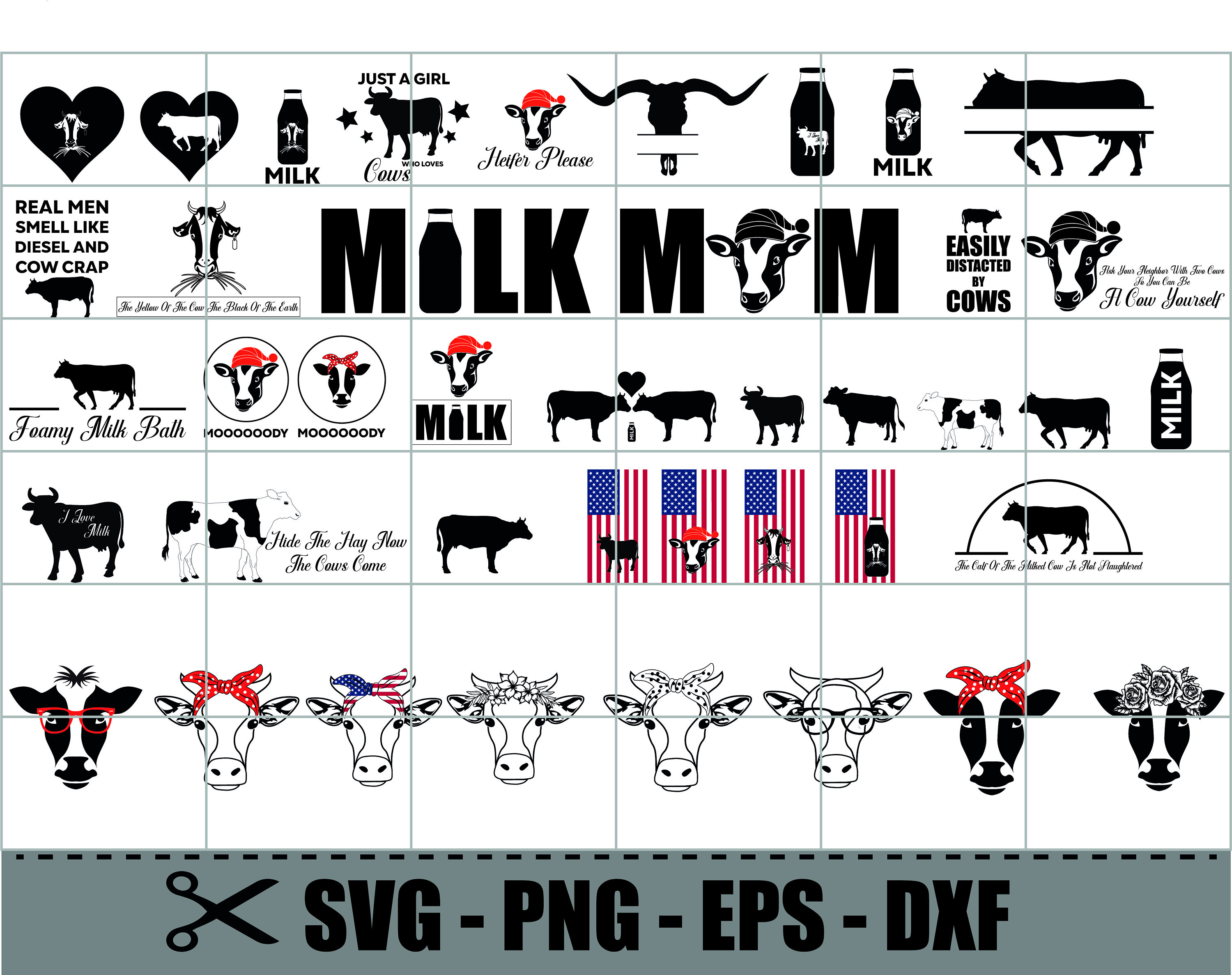 Cow Svg / Cute Cow Svg / Farm Animal Svg / Cow Head Svg / Farm Svg ...