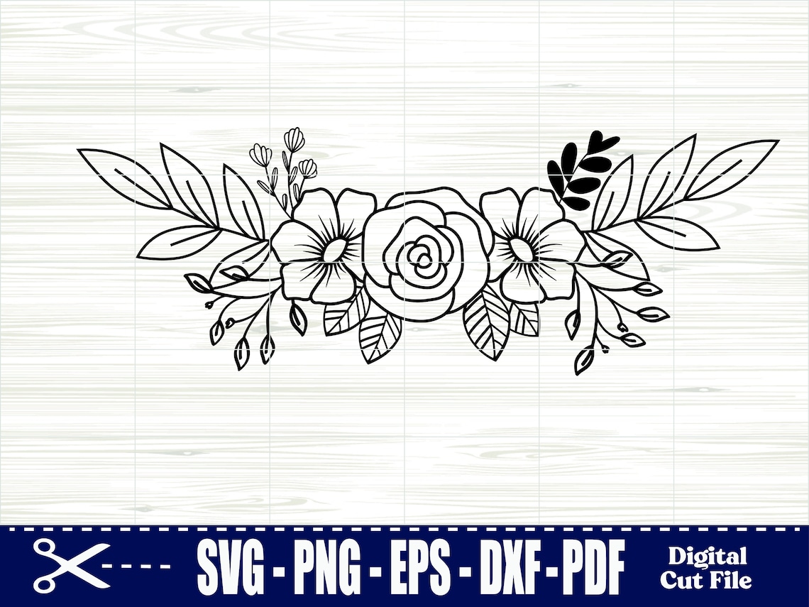 Flower Svg Floral Svg Floral Svg Bundle Flower Svg Cut Etsy